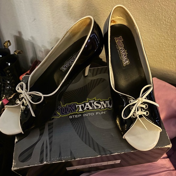 Funtasma | Shoes | Funtasma Black And White Heels | Poshmark